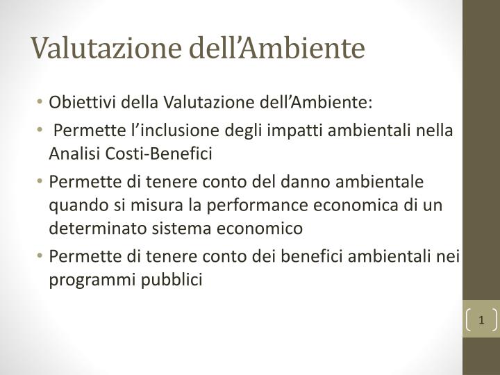 PPT - Valutazione dell’Ambiente PowerPoint Presentation, free download ...