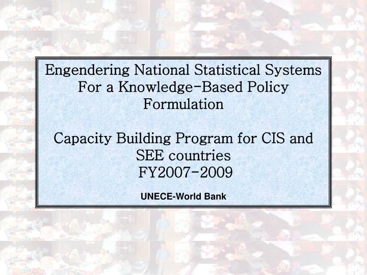 PPT - Engendering National Statistical Systems For a Knowledge-Based ...