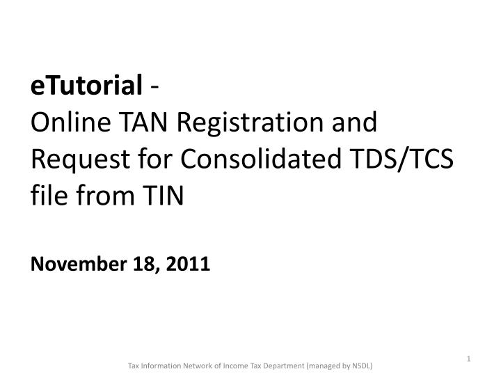 PPT - Features of TAN Registration PowerPoint Presentation, free ...