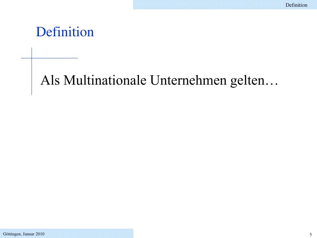 PPT - Unternehmen und Märkte Multinationale Unternehmen und ihre ...
