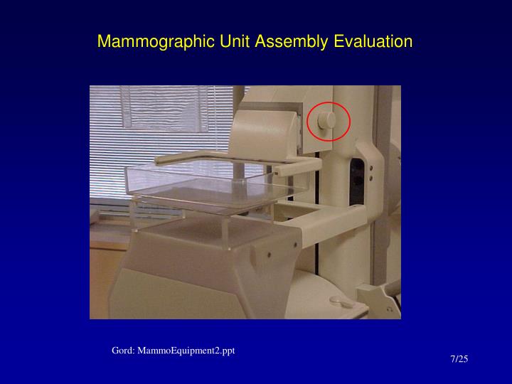 PPT - Mammography Unit Evaluation and DICOM Header Checklist PowerPoint ...