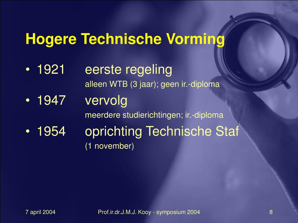 PPT - Prof.ir.dr.J.M.J. Kooy - symposium 2004 PowerPoint Presentation ...