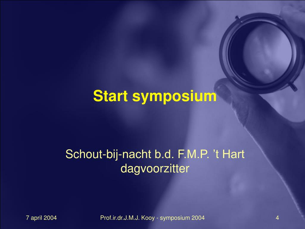 PPT - Prof.ir.dr.J.M.J. Kooy - symposium 2004 PowerPoint Presentation ...