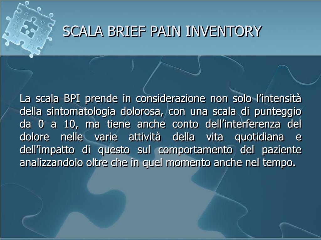 PPT - RILEVAZIONE DEL DOLORE NEL PAZIENTE IN DHO: STRUMENTI E RISULTATI ...