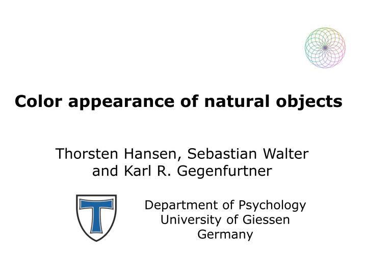 PPT - Color appearance of natural objects PowerPoint Presentation, free ...