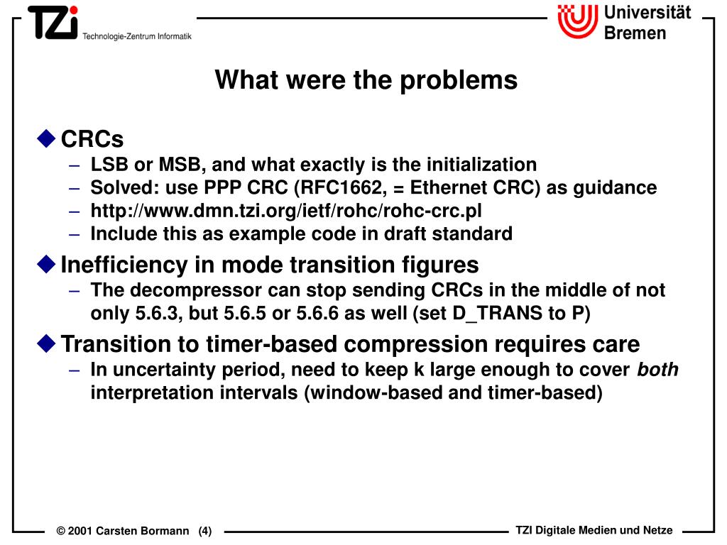PPT - Robust Header Compression (ROHC) Bakeoff July/August 2001 Roke ...