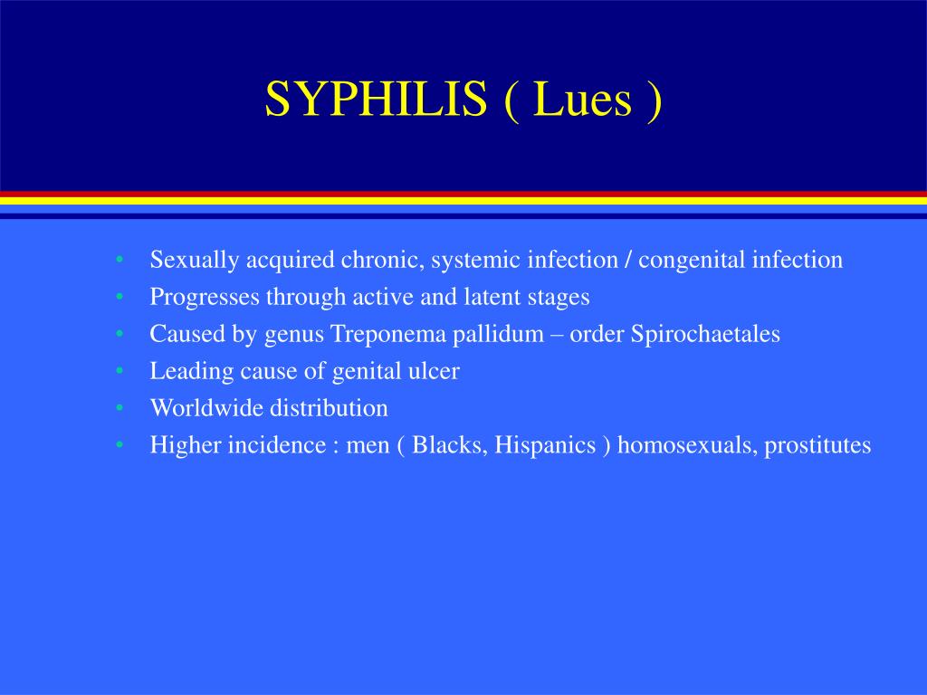 PPT - SEXUALLY TRANSMITED DISEASES SYPHILIS ( LUES ) PowerPoint ...