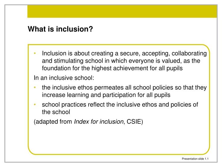 PPT - What is inclusion? PowerPoint Presentation, free download - ID ...