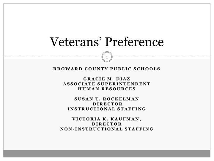 PPT - Veterans’ Preference PowerPoint Presentation, free download - ID ...