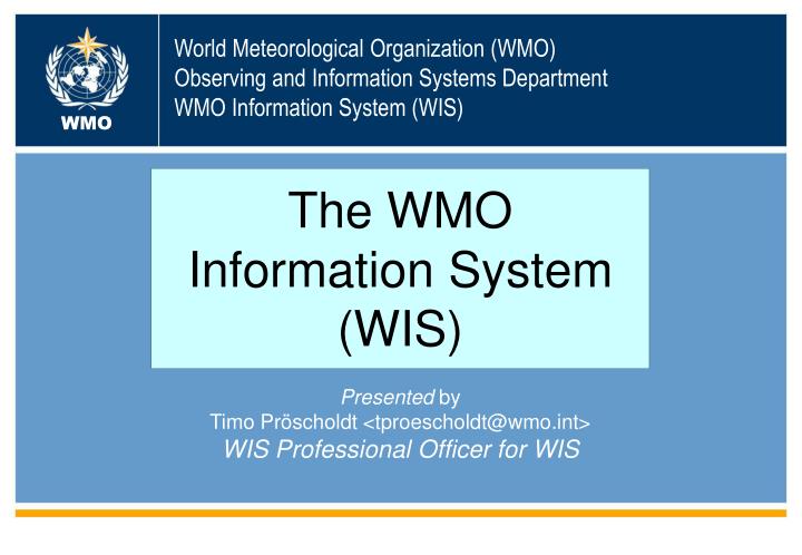 PPT - WMO PowerPoint Presentation, free download - ID:3417333