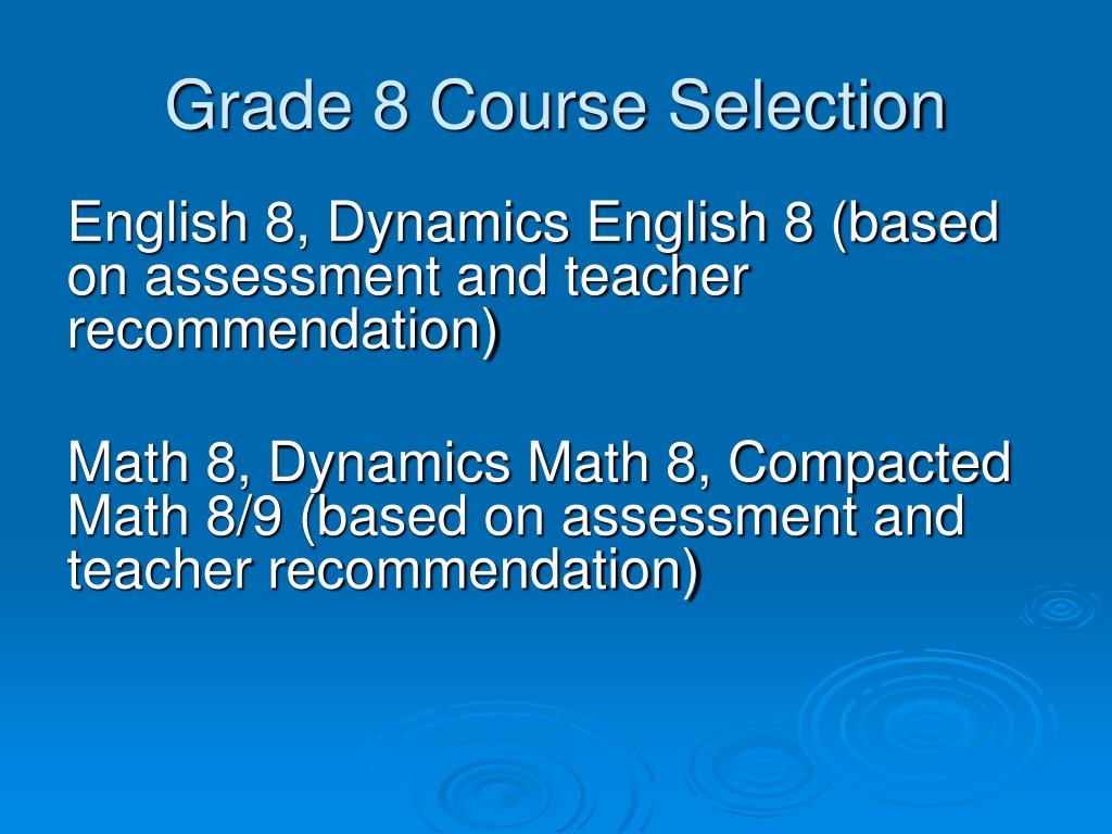 PPT - Welcome to Okanagan Mission Secondary School! Incoming Grade 8 Course Selection Meeting ...