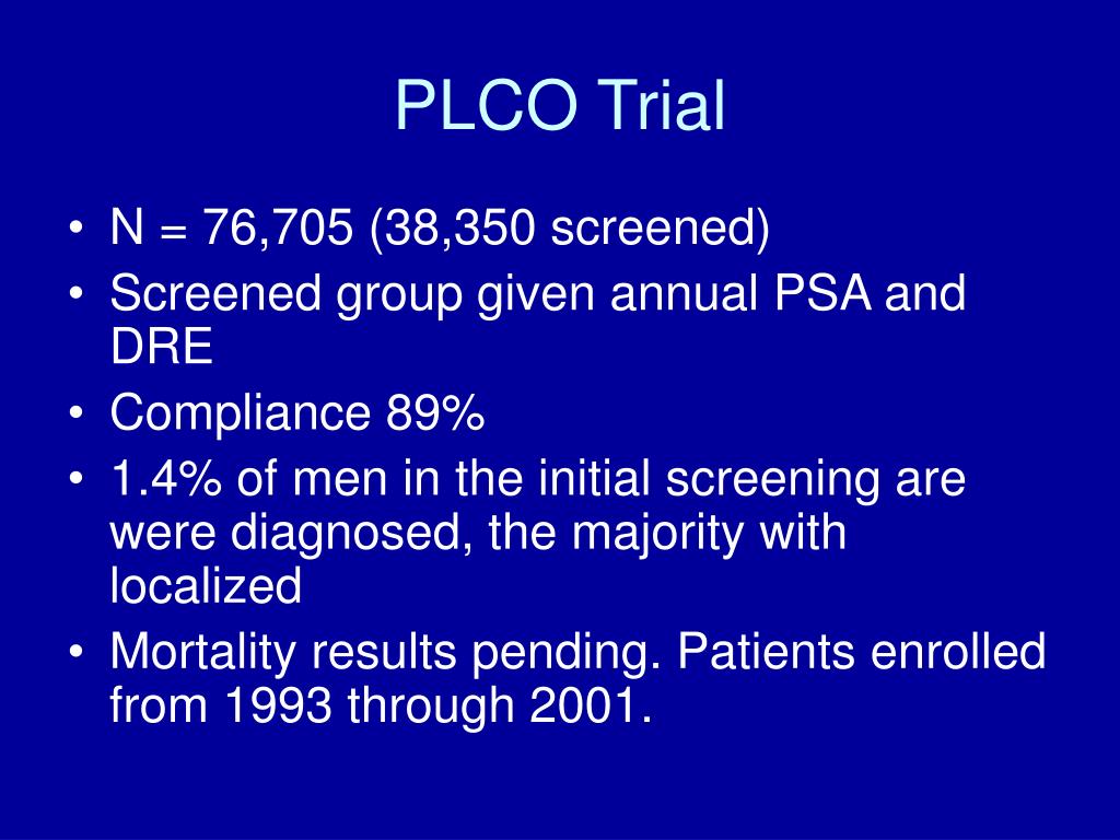 PPT - What is the evidence of benefits of PSA screening for prostate ...