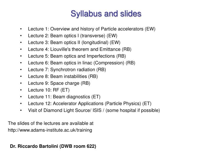 PPT - Syllabus and slides PowerPoint Presentation, free download - ID ...