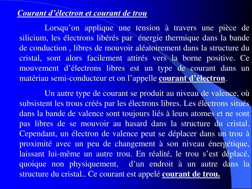PPT - Rappel sur les Semi-conducteurs, conducteurs et Isolants ...