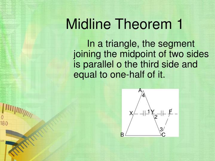 PPT - Midline Theorem and Related Theorems PowerPoint Presentation - ID ...