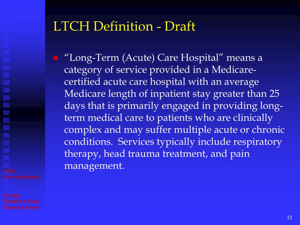 PPT - “Long-Term (Acute) Care Hospitals” Follow-up Meeting PowerPoint ...