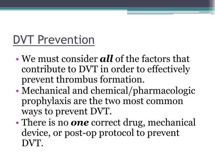 PPT - Peri-operative Management and DVT Prophylaxis PowerPoint ...