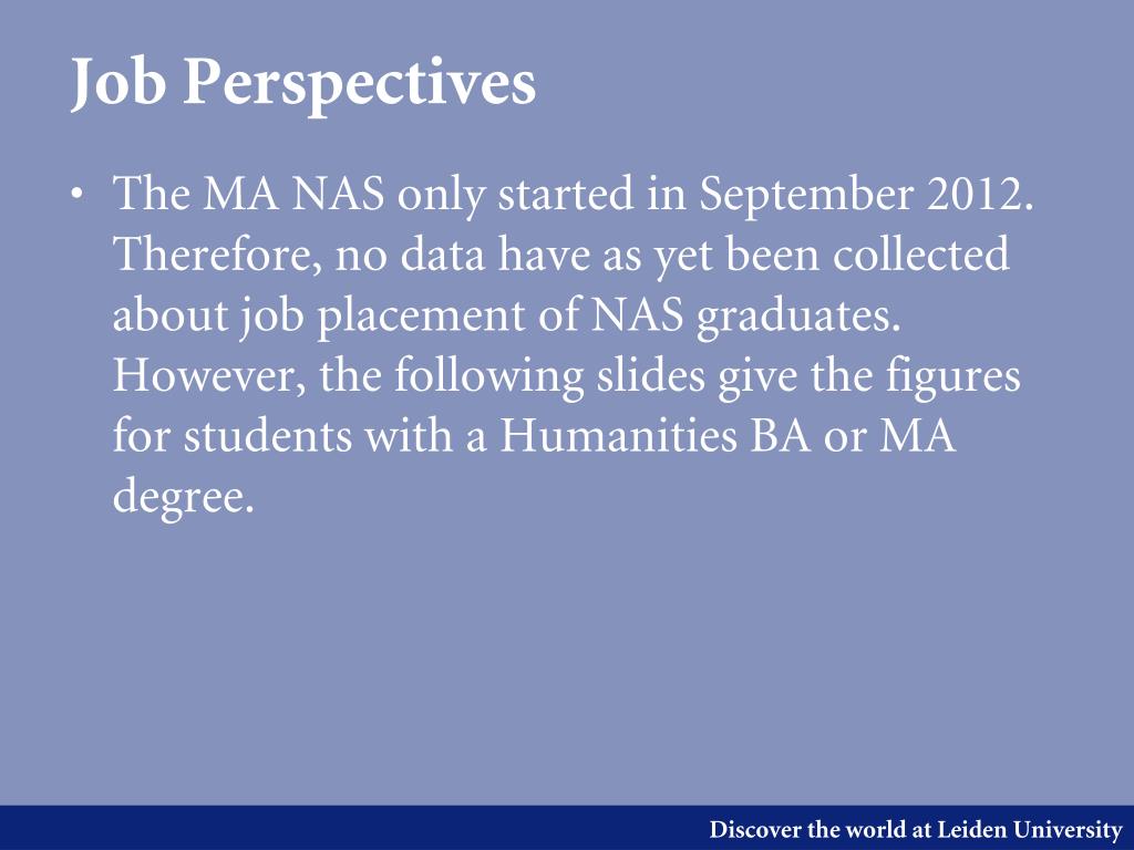 PPT - MA North American Studies: Job perspectives, internships and PhD ...