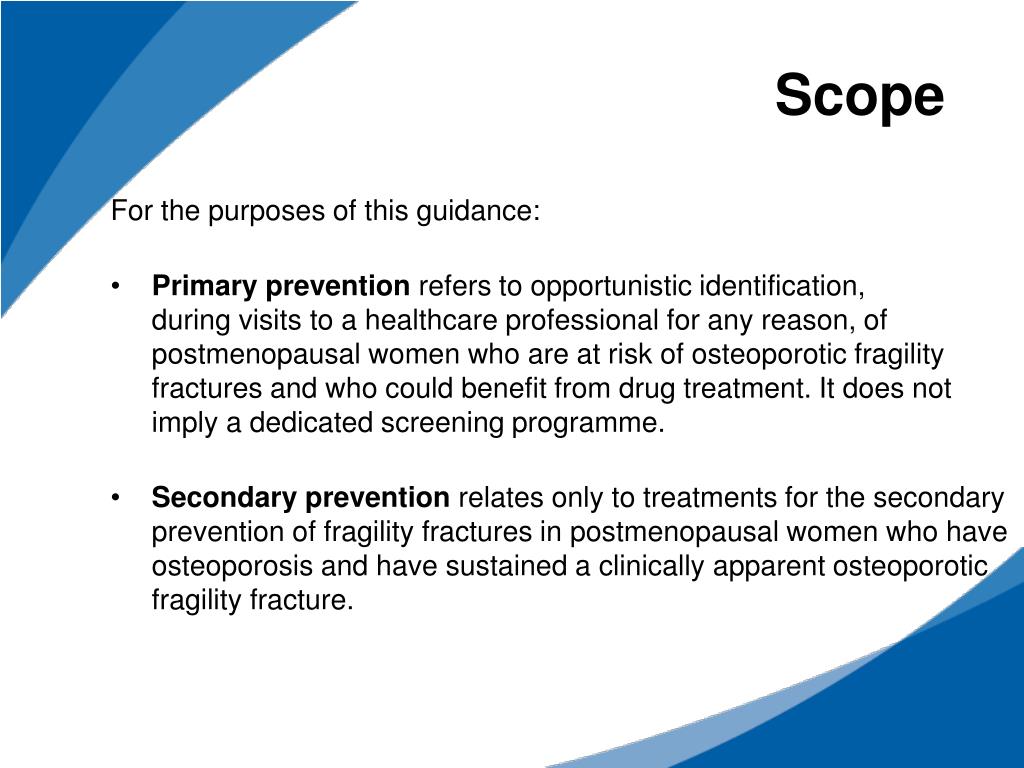 PPT - Primary and secondary prevention of osteoporotic fragility ...