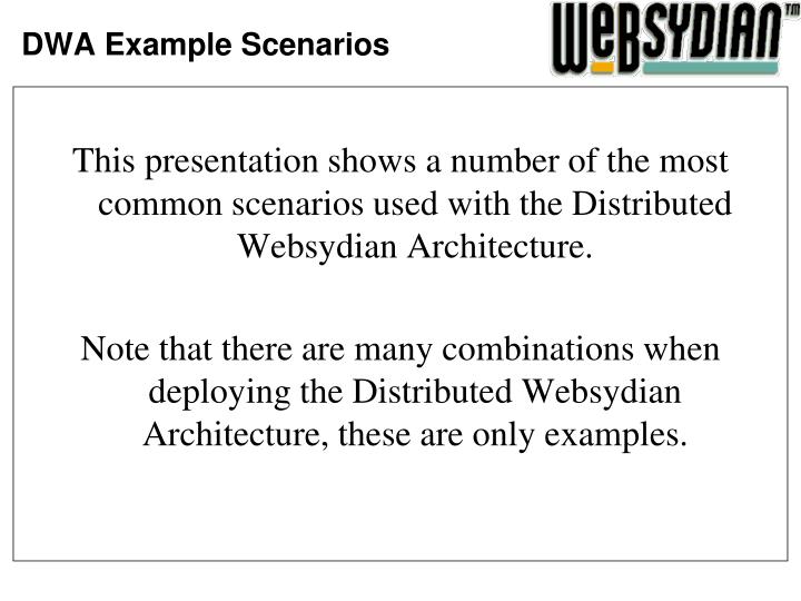 PPT - DWA Example Scenarios PowerPoint Presentation, free download - ID:3419522