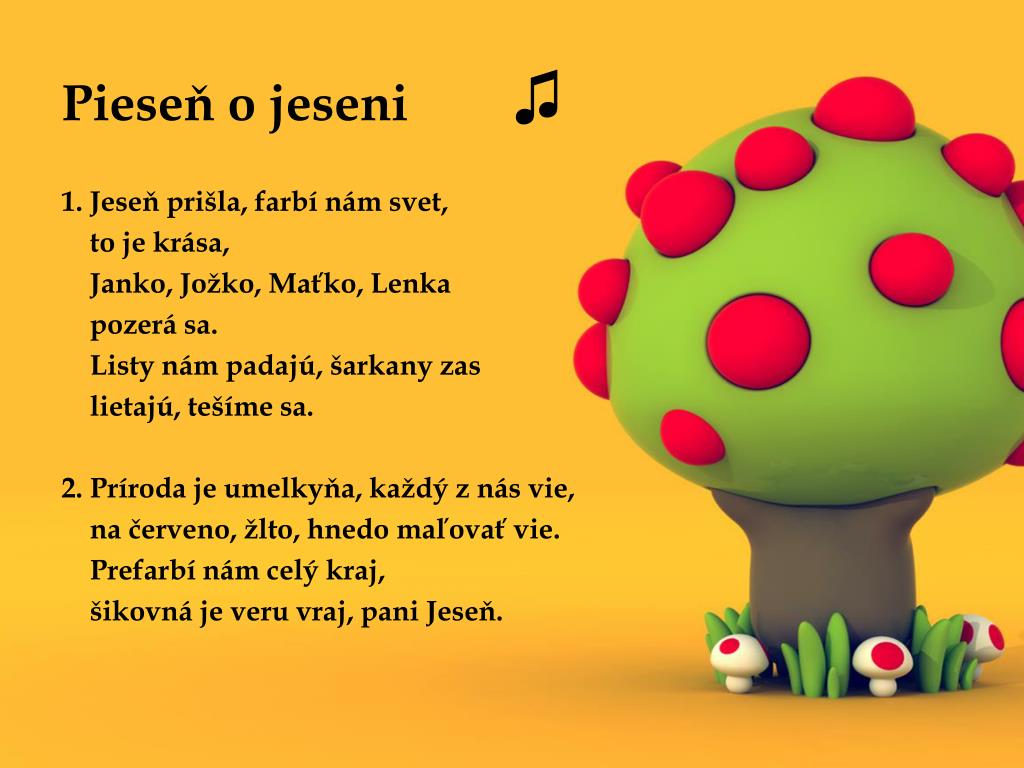 PPT - JESENNÉ BÁSNIČKY, PESNIČKY A HRY PowerPoint Presentation, free ...
