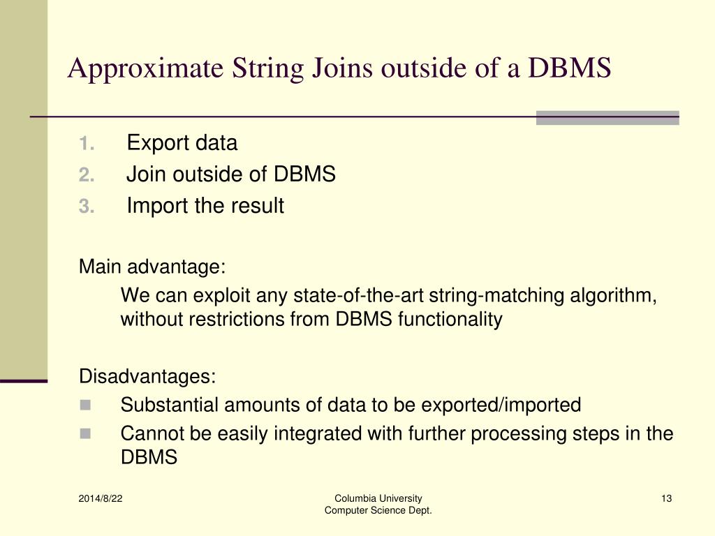 PPT - Approximate String Joins in a Database (Almost) for Free ... PPT - Approximate String Joins in a Database (Almost) for Free ...