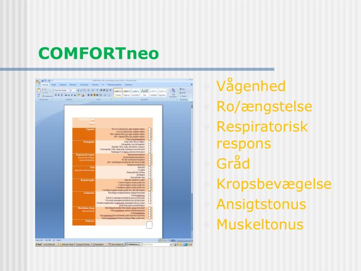 PPT - Smertevurdering af nyfødte COMFORTneo PowerPoint Presentation ...