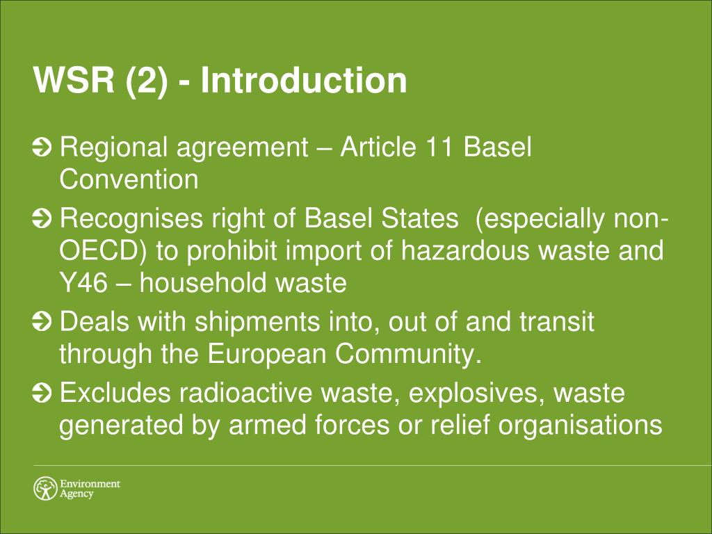 PPT - Environment Agency & The Waste Shipment Regulation PowerPoint ...