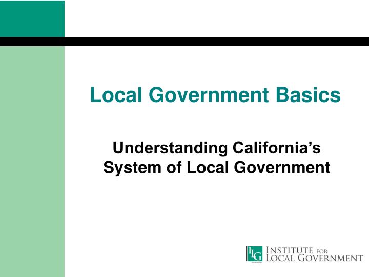 PPT - Local Government Basics PowerPoint Presentation, free download ...