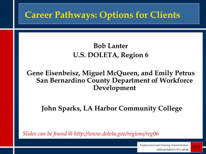 PPT - Career Pathways: Options for Clients PowerPoint Presentation ...
