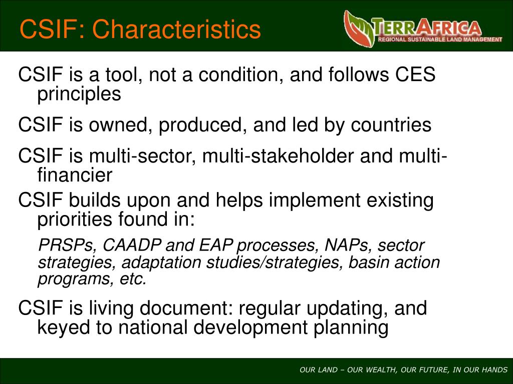 PPT - Country SLM Investment Framework (CSIF) Overview PowerPoint ...
