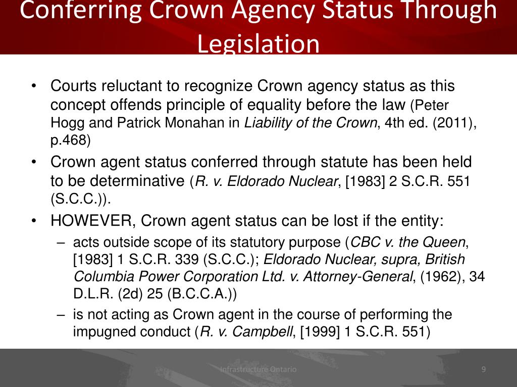 PPT - The “Corporate Veil” and Crown Agencies Dermot Muir, General ...