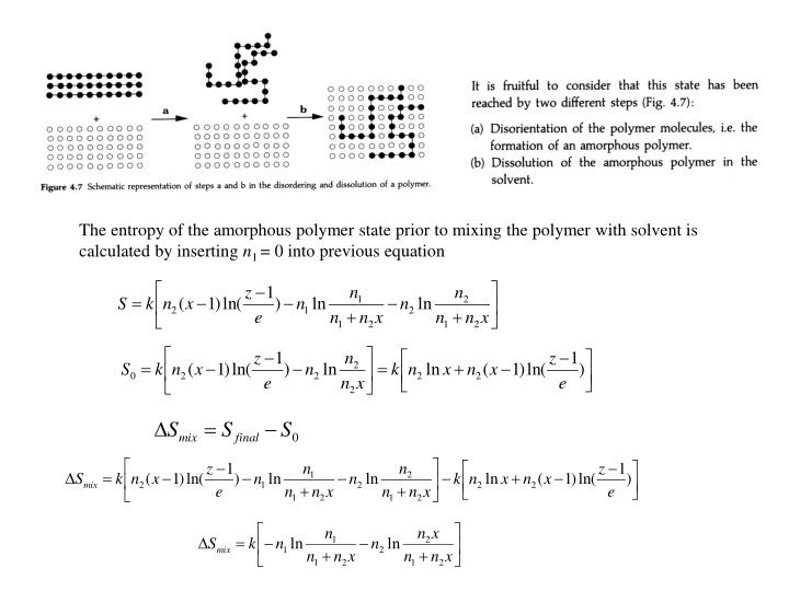 PPT - The Flory-Huggins theory for polymers PowerPoint Presentation ...