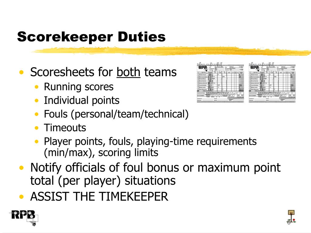 PPT - Scorekeeper & Timekeeper Training 2007-2008 Season PowerPoint ...