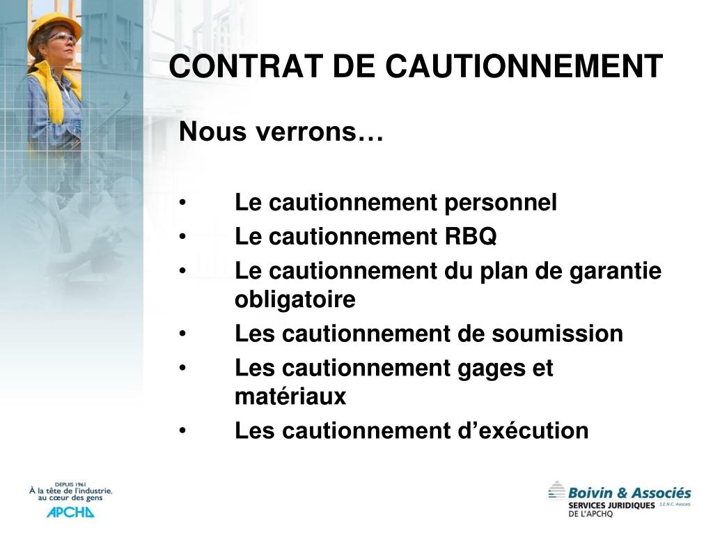 PPT - LES CONTRATS touchant l’entreprise de construction Par Me Natacha ...