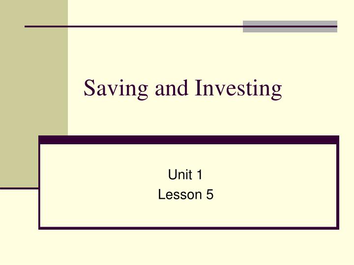 PPT - Saving and Investing PowerPoint Presentation, free download - ID ...
