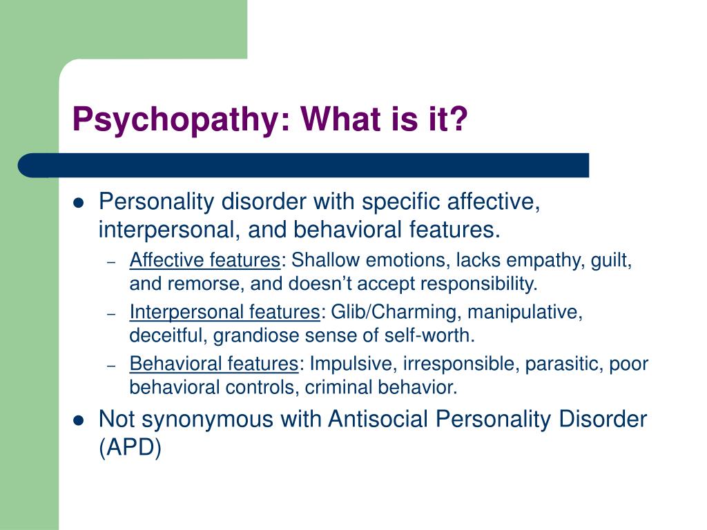 PPT - Psychopathy, Violence Risk Assessment, and the Personality ...