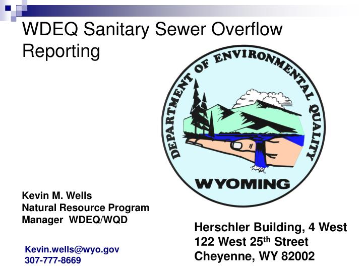 PPT - WDEQ Sanitary Sewer Overflow Reporting PowerPoint Presentation ...