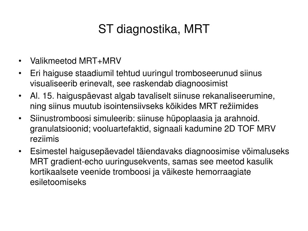 PPT - Aju venoossete siinuste tromboos PowerPoint Presentation, free ...