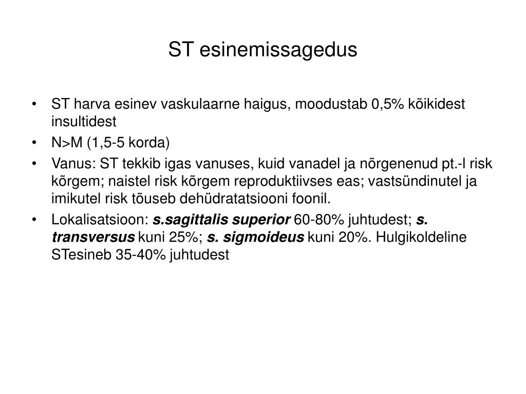 PPT - Aju venoossete siinuste tromboos PowerPoint Presentation, free ...