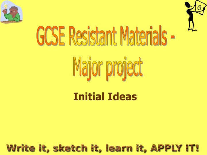PPT - GCSE Resistant Materials - Major project PowerPoint Presentation ...