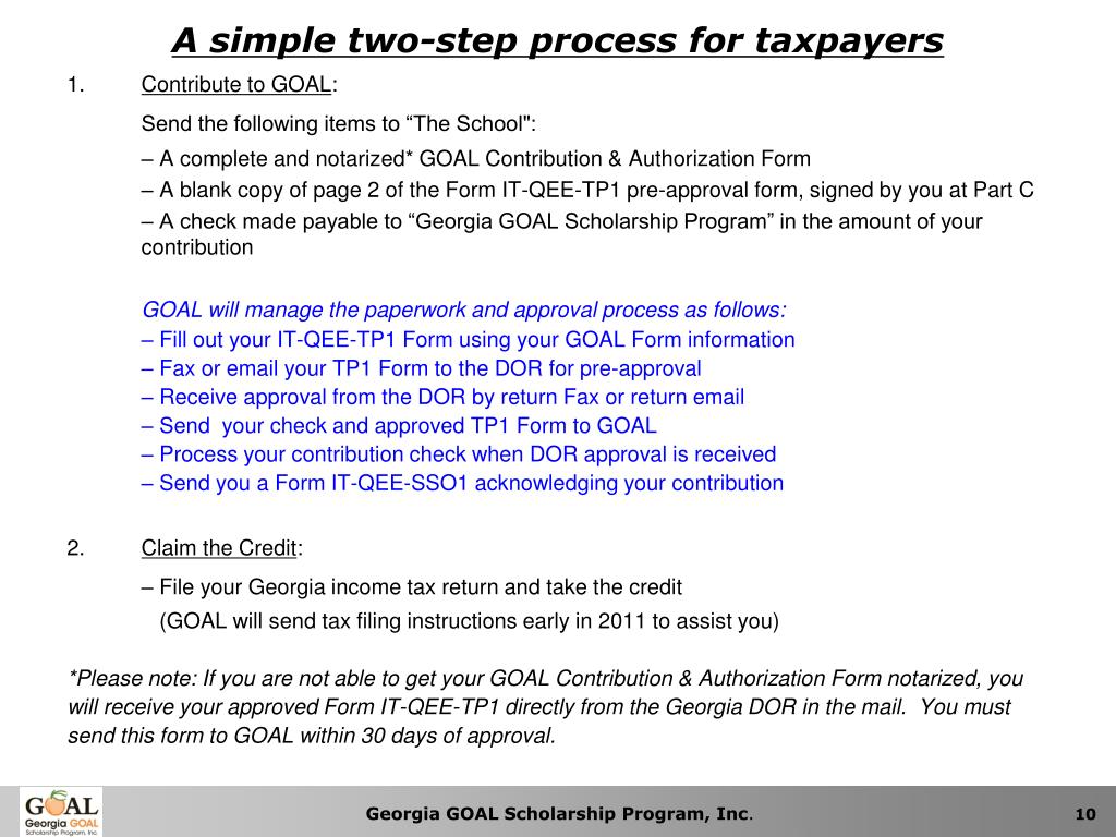PPT - “The School" and the Georgia GOAL Scholarship Program PowerPoint ...