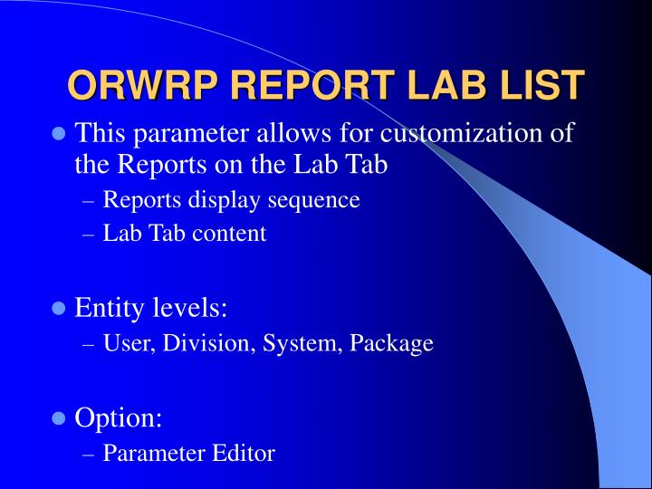PPT - CPRS PARAMETERS & YOU PowerPoint Presentation - ID:3423286