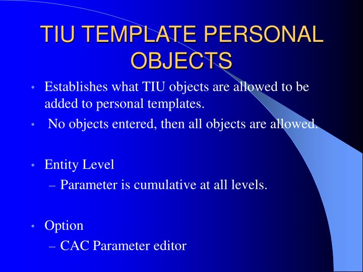 PPT - CPRS PARAMETERS & YOU PowerPoint Presentation - ID:3423286