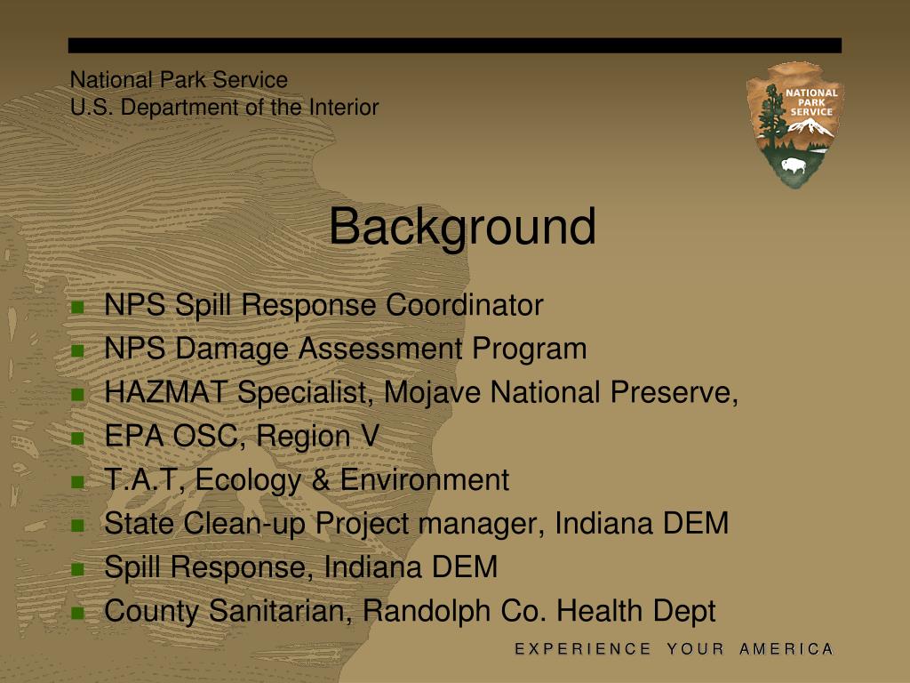 PPT - Dave Anderson NPS Spill Response Coordinator D_L_Anderson@NPS 970 ...