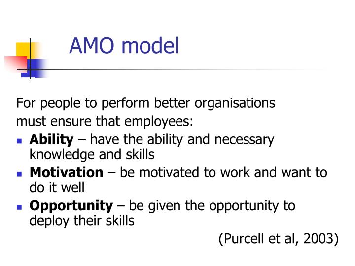 Purcell Amo Model Diagram Amo Model's Basic Framework