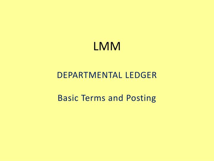 PPT - LMM PowerPoint Presentation, free download - ID:3424490