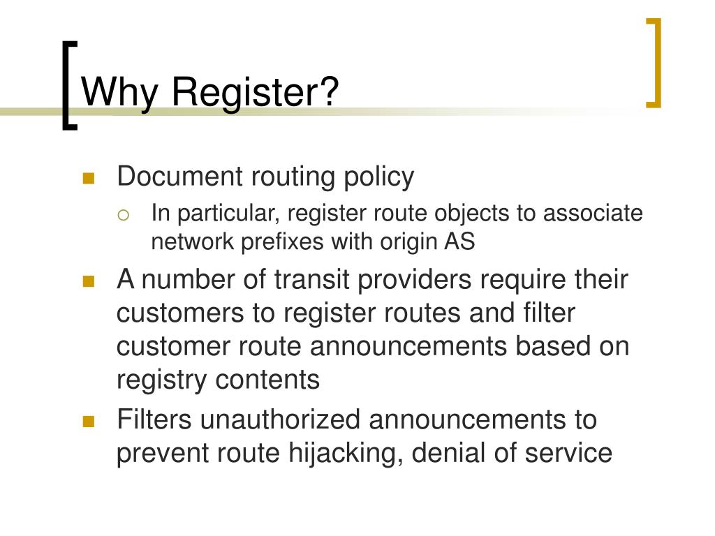 PPT - Routing Registries PowerPoint Presentation, free download - ID ...