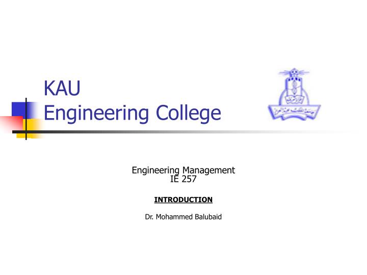 PPT - KAU Engineering College PowerPoint Presentation, free download ...