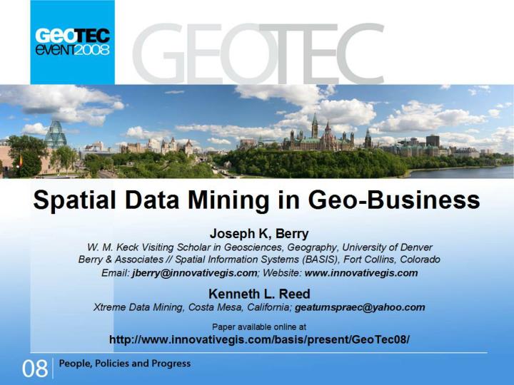 PPT - Title: Spatial Data Mining in Geo-Business PowerPoint ...